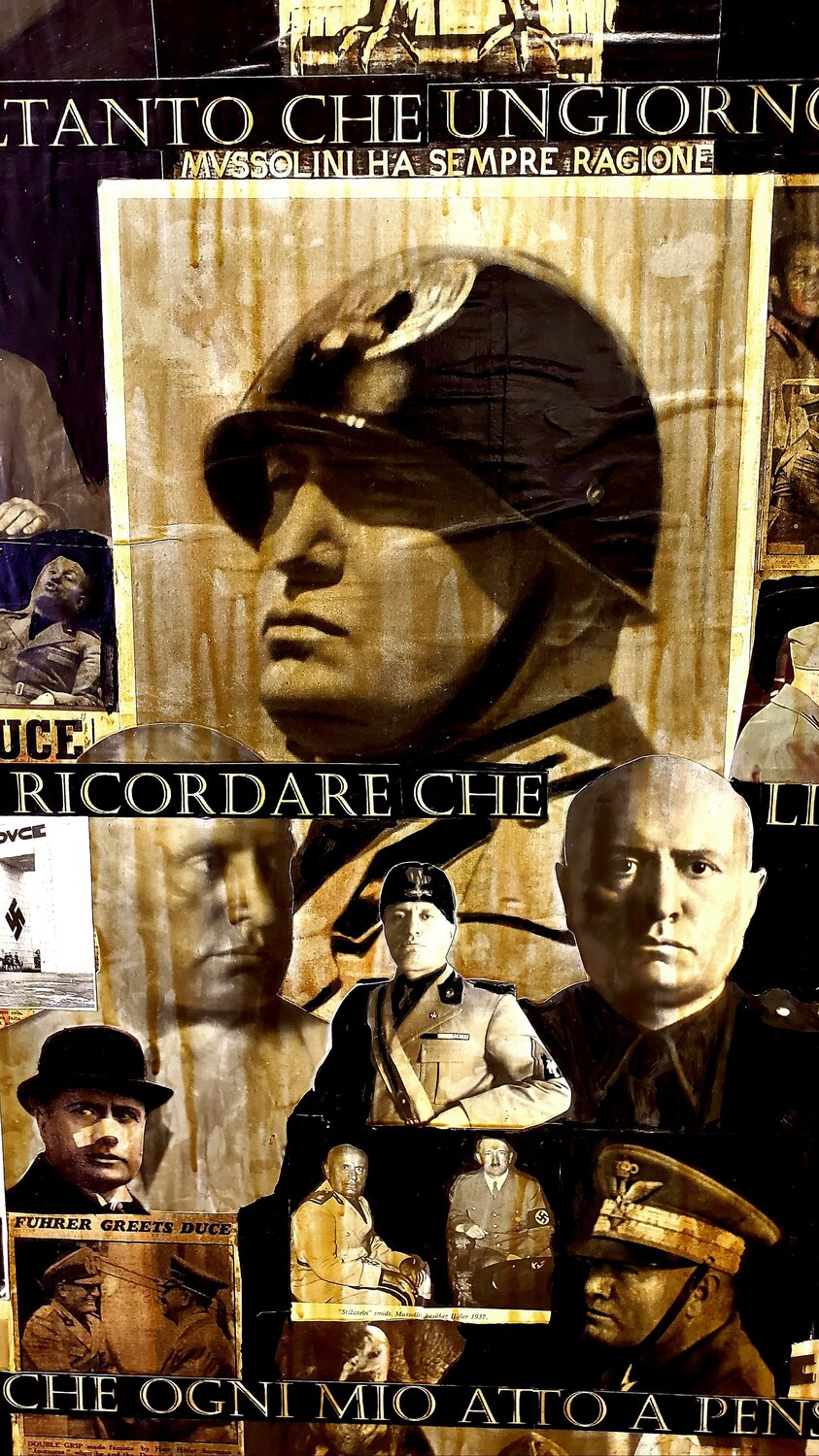 IL DUCE A collage on canvas made from Original 1930 clippings of ...