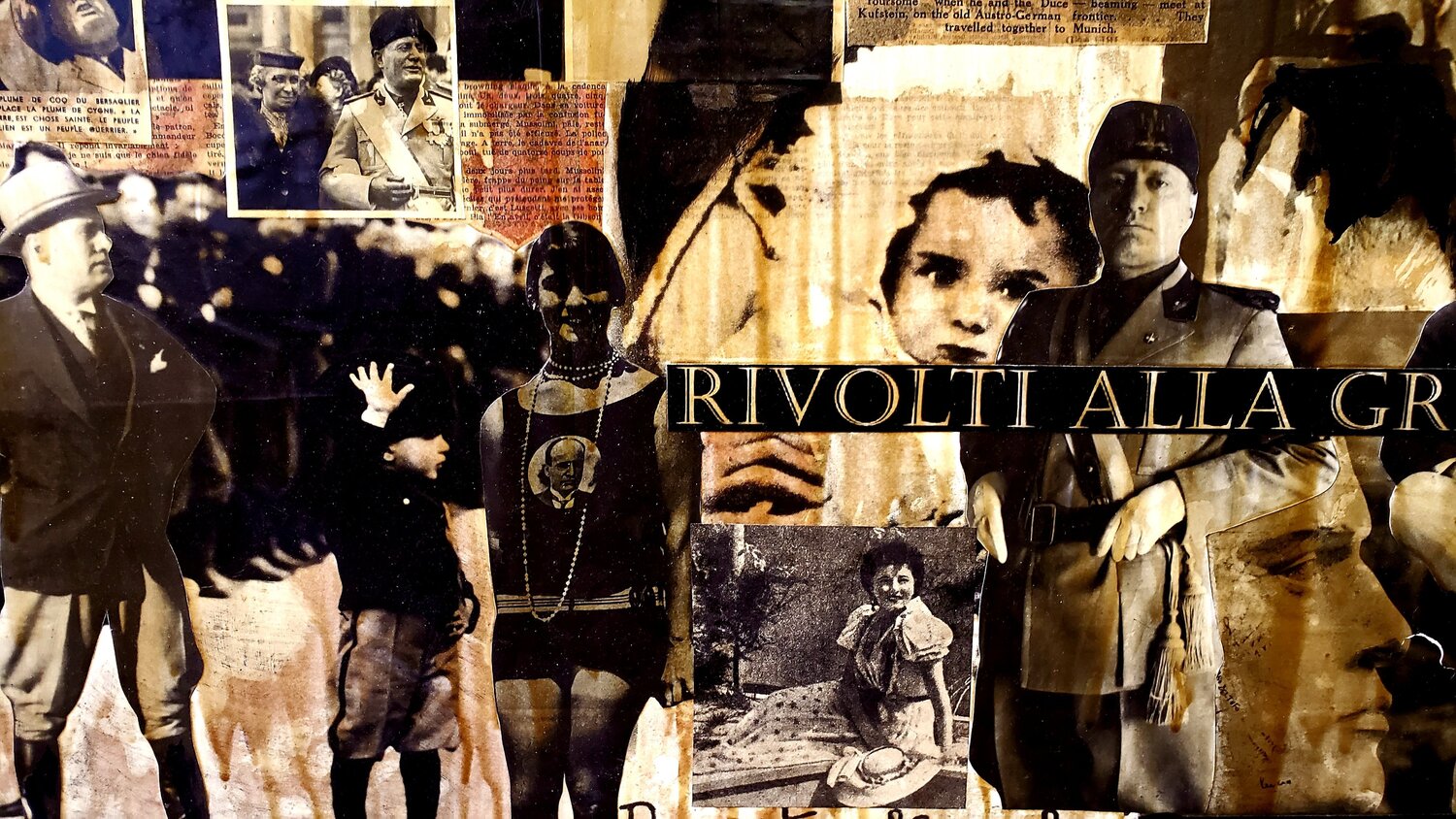 IL DUCE A collage on canvas made from Original 1930 clippings of ...