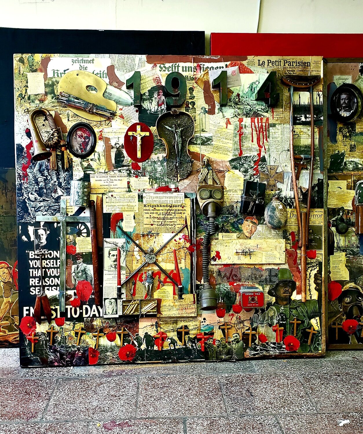 1914. ALL 3 LARGE ARTWORKS FOR 30.000 EUROS TOGETHER. Part 1 of 3. All ...