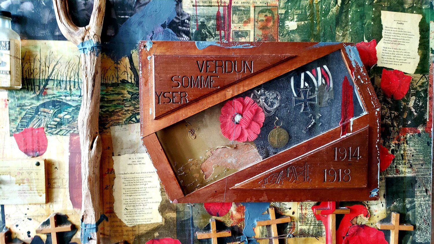 1918. ALL 3 LARGE ARTWORKS FOR 30.000 EUROS TOGETHER Nr 3 of 3 All ...