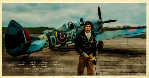 Artist and Actor Portraying R.A.F. WW2 flying ace Marius Eriksen by ...