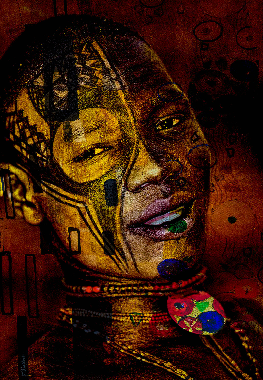 African Tribal Man Painting