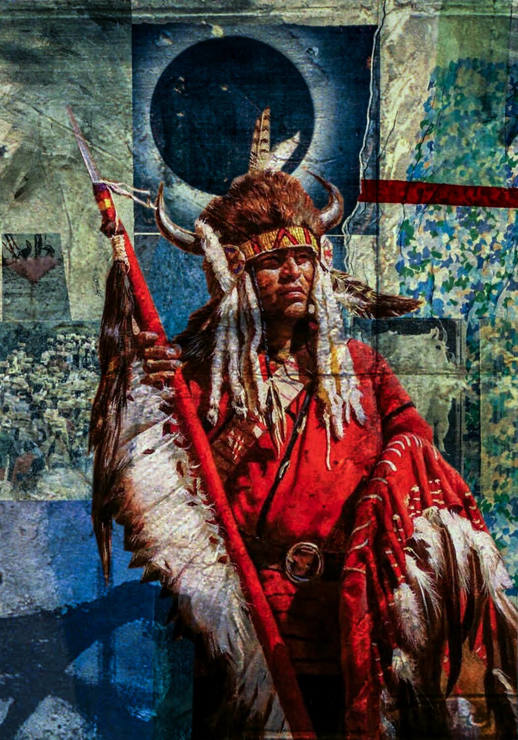 Native American Indian Warrior by Thomas Dellert (2021) : Print Giclée ...
