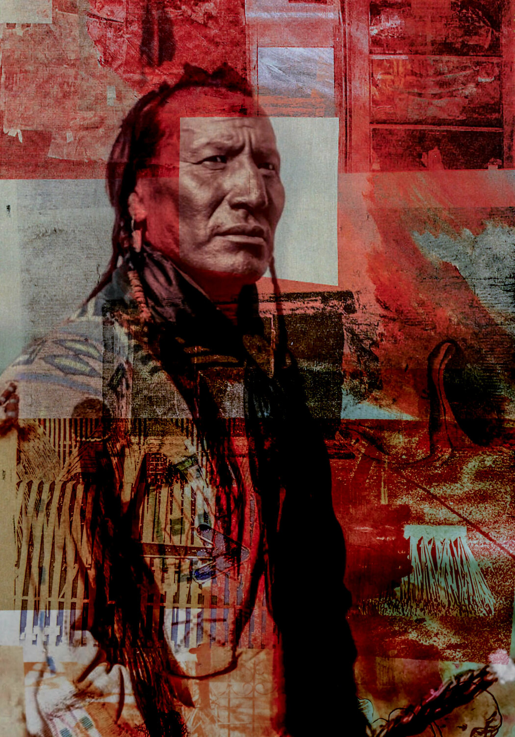 Native American Indian Man Drawing