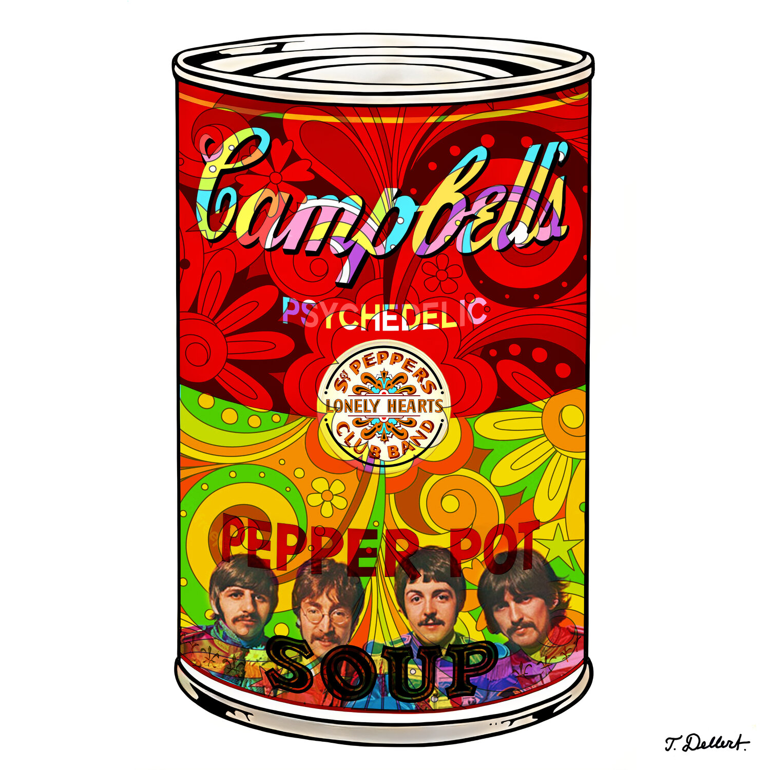Beatles Psychedelic PEPPER POT de Thomas Dellert (2022) : Digital ...