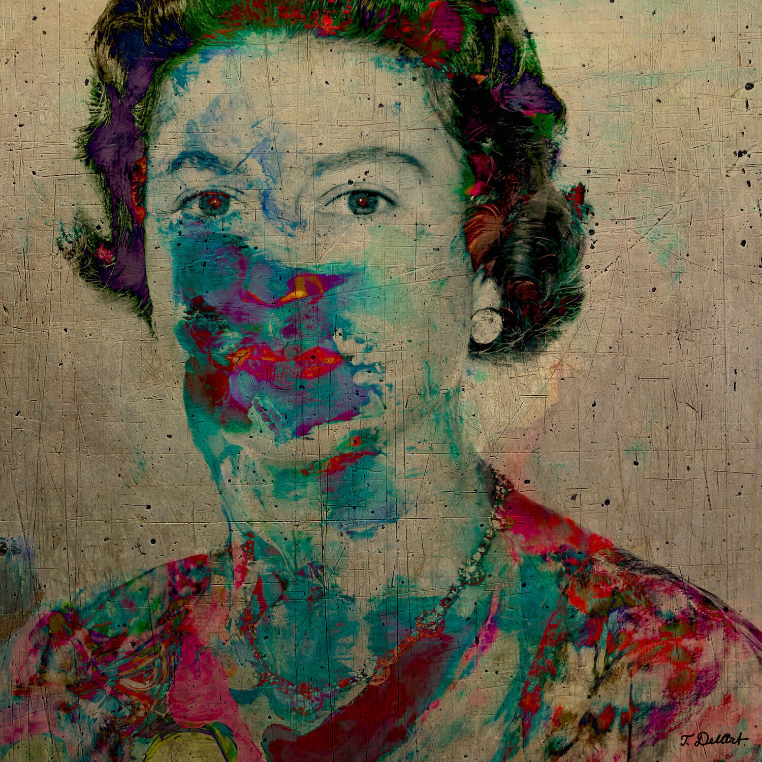 Portrait of Queen Elizabeth the second of Great Briton and its ...