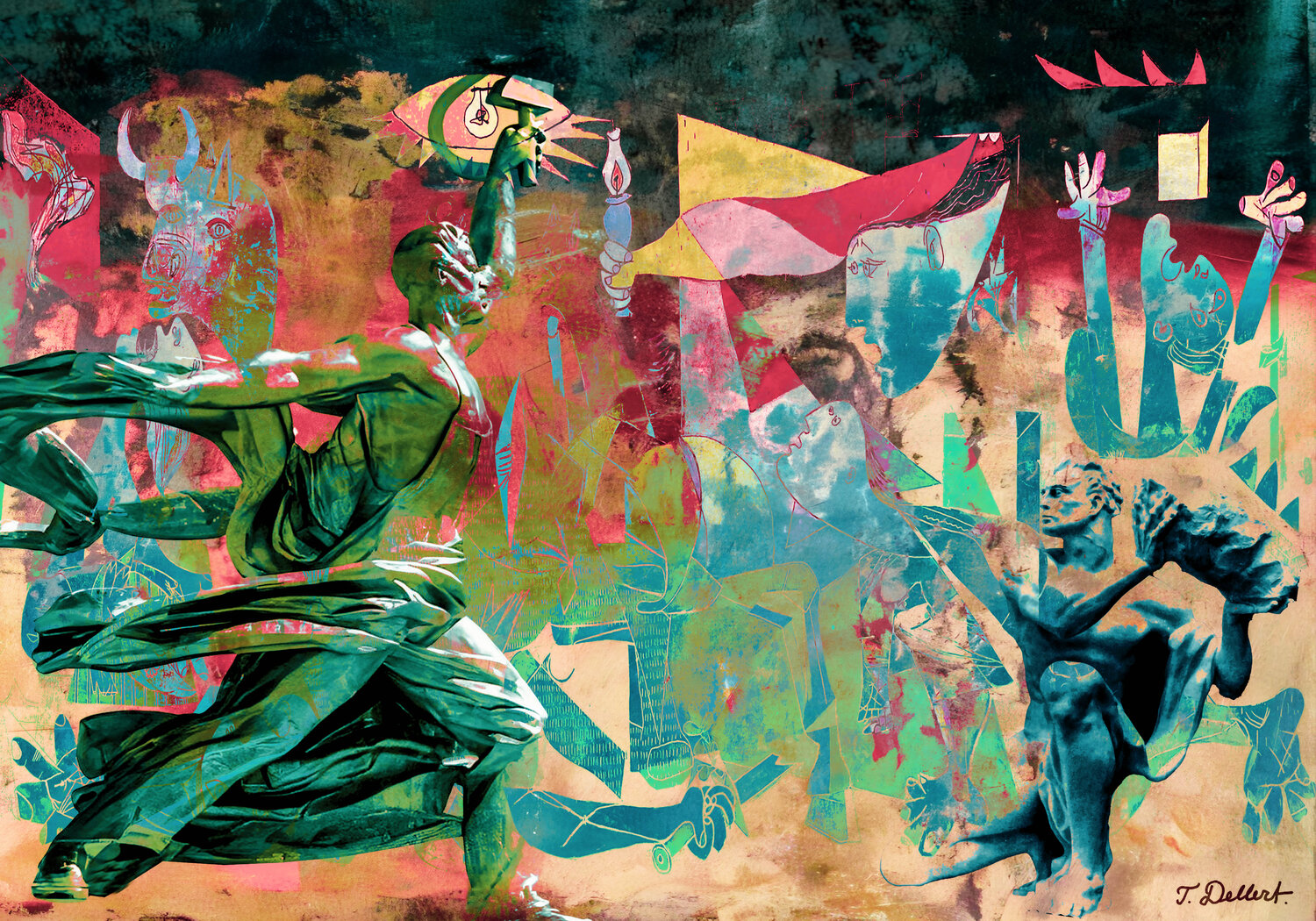 DAVID and GOLIATH after Pablo Picasso by Thomas Dellert (2023) : Print ...