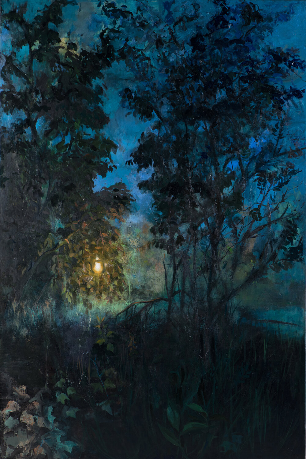 Night Forest Painting