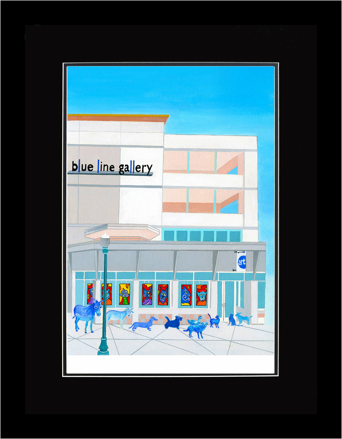 The Blue Line by Phil Dynan (2019) : Work on Paper Acrylic on Paper ...