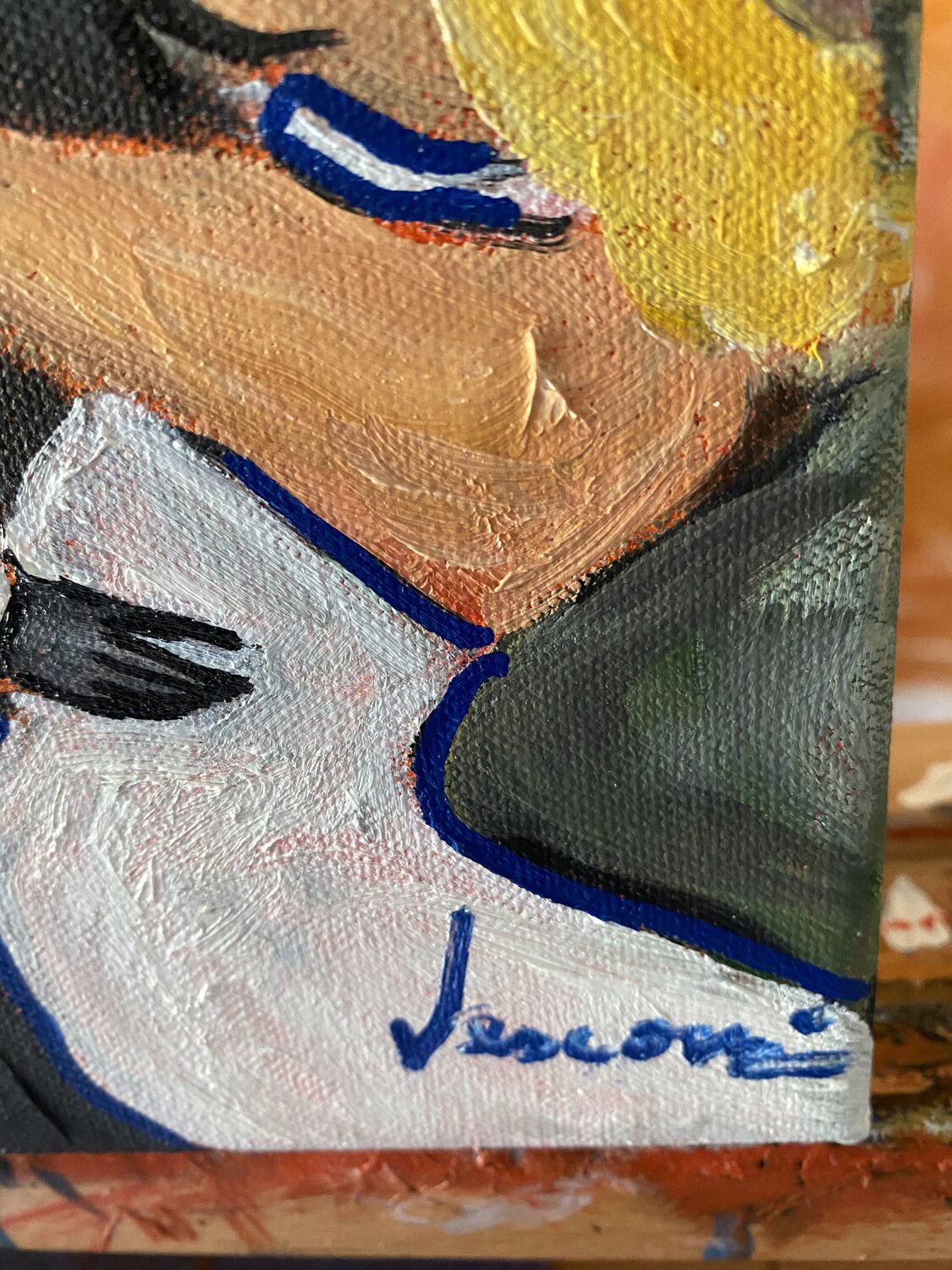 Earthy Tango by Valerie Vescovi (2022) : Painting Oil, Wax on Canvas ...