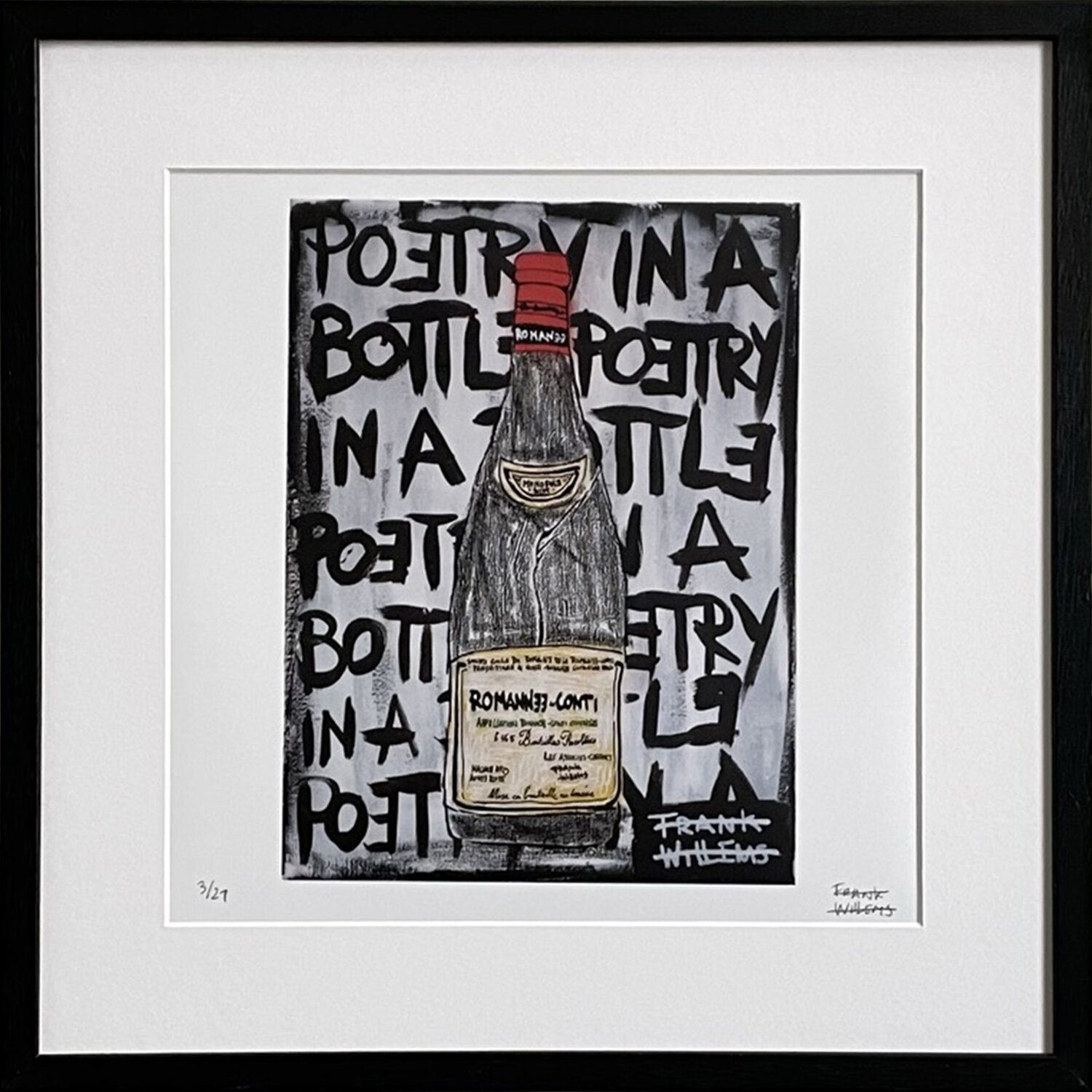 Limited Edt. Art Print – ROMANEE-CONTI /// POETRY IN A BOTTLE by Frank ...