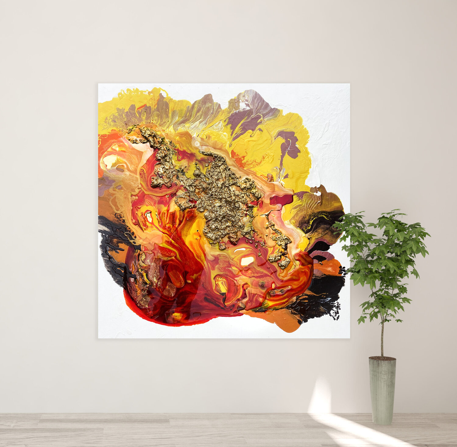 Marigold Mirage by Sean Knipe (2024) : Painting Oil, Resin on Canvas ...