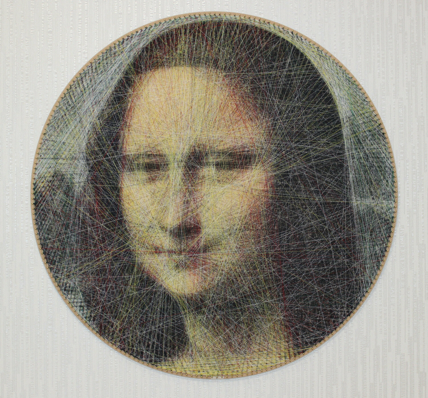 Mona Lisa (Algorithmic art / Stringart/ Artwork made with threads) by ...