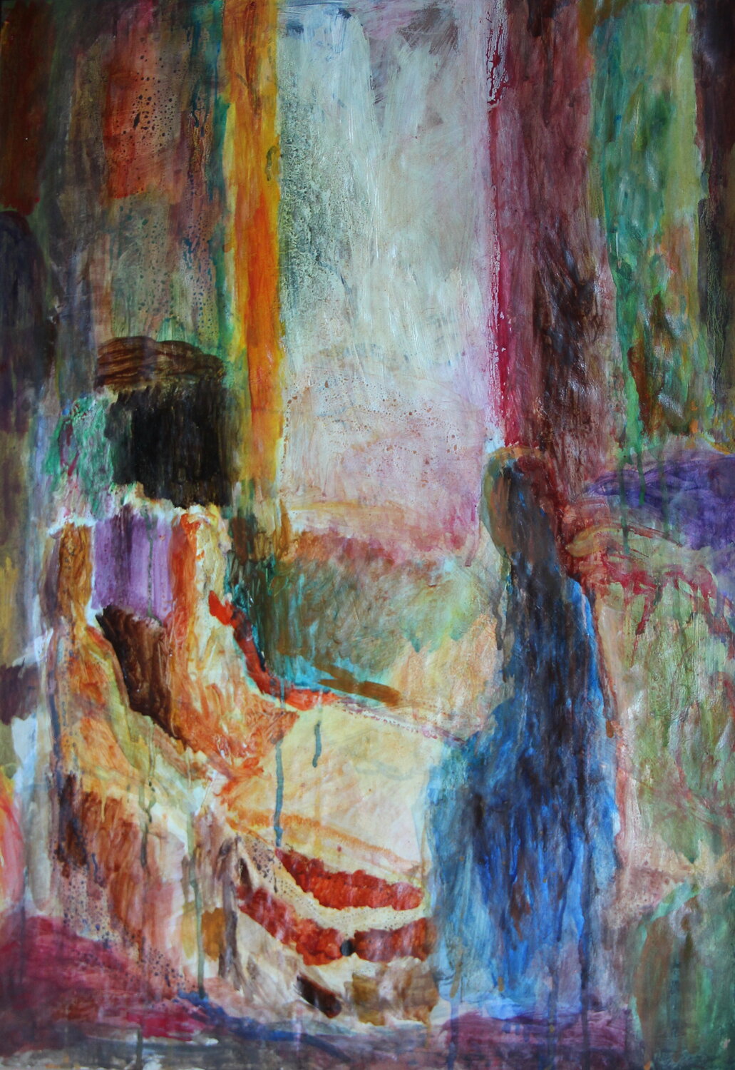 Emmaus von Velemir Pankratov (2016): Malerei Acryl, Öl auf Papier ...