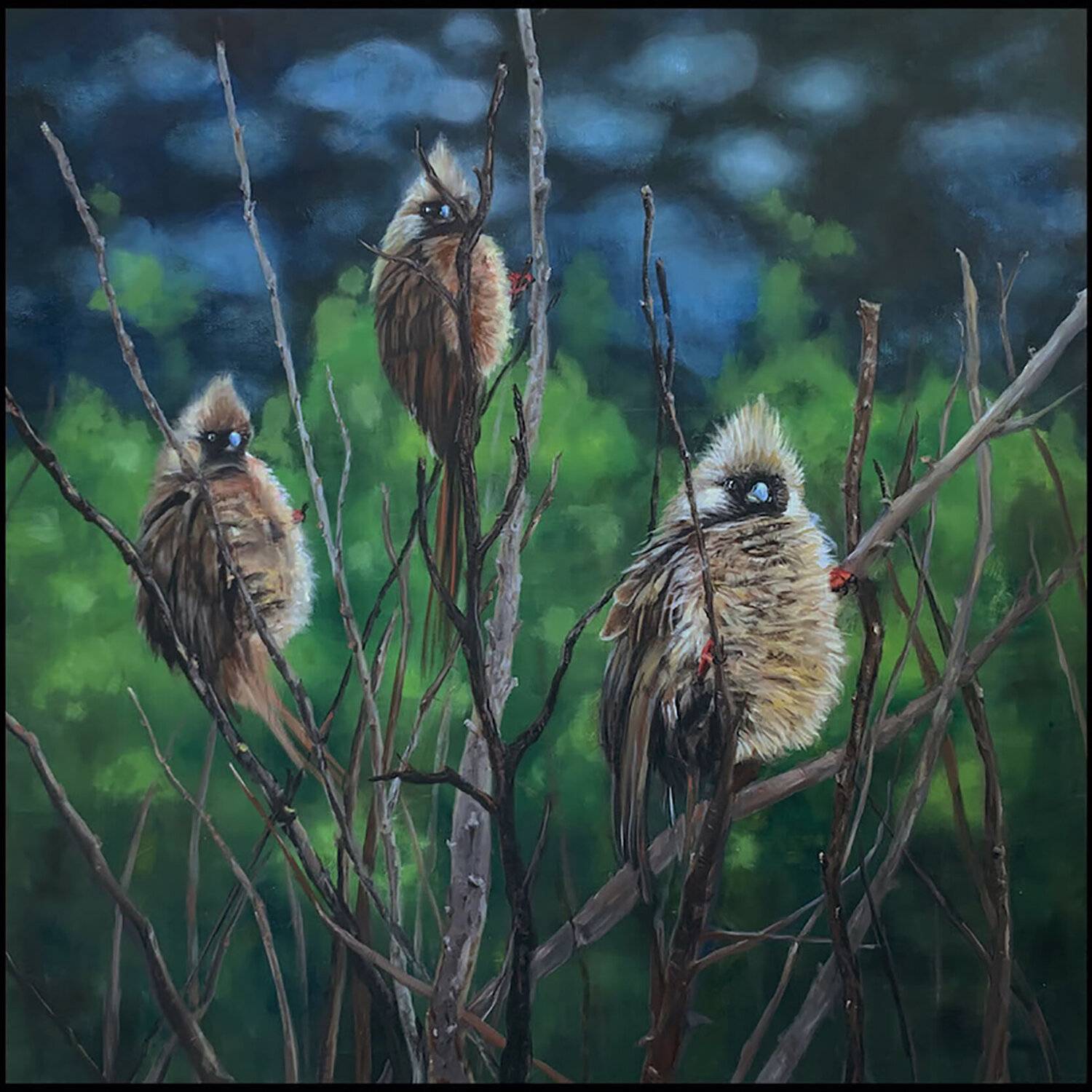 Love Birds on Watch by Sherie Harkins (2022) : Painting Oil on Canvas - Singulart