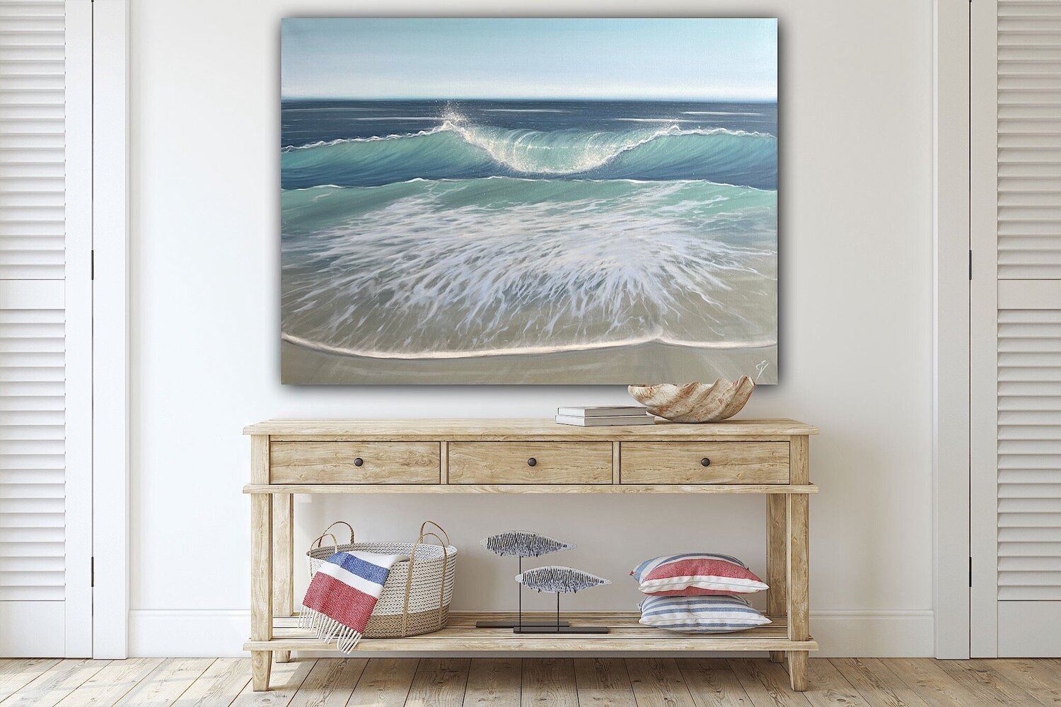 Wave Watching by Eva Volf (2024) : Painting Oil on Canvas - Singulart
