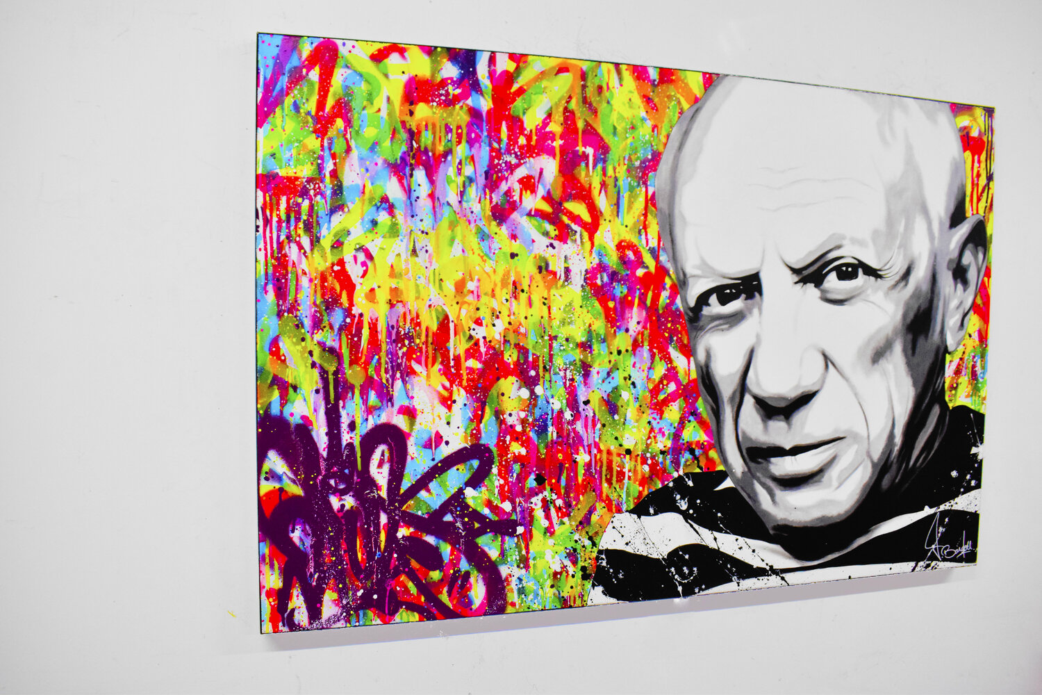 PABLO PICASSO by Vincent Bardou (2018) : Painting Acrylic, Graffiti on ...