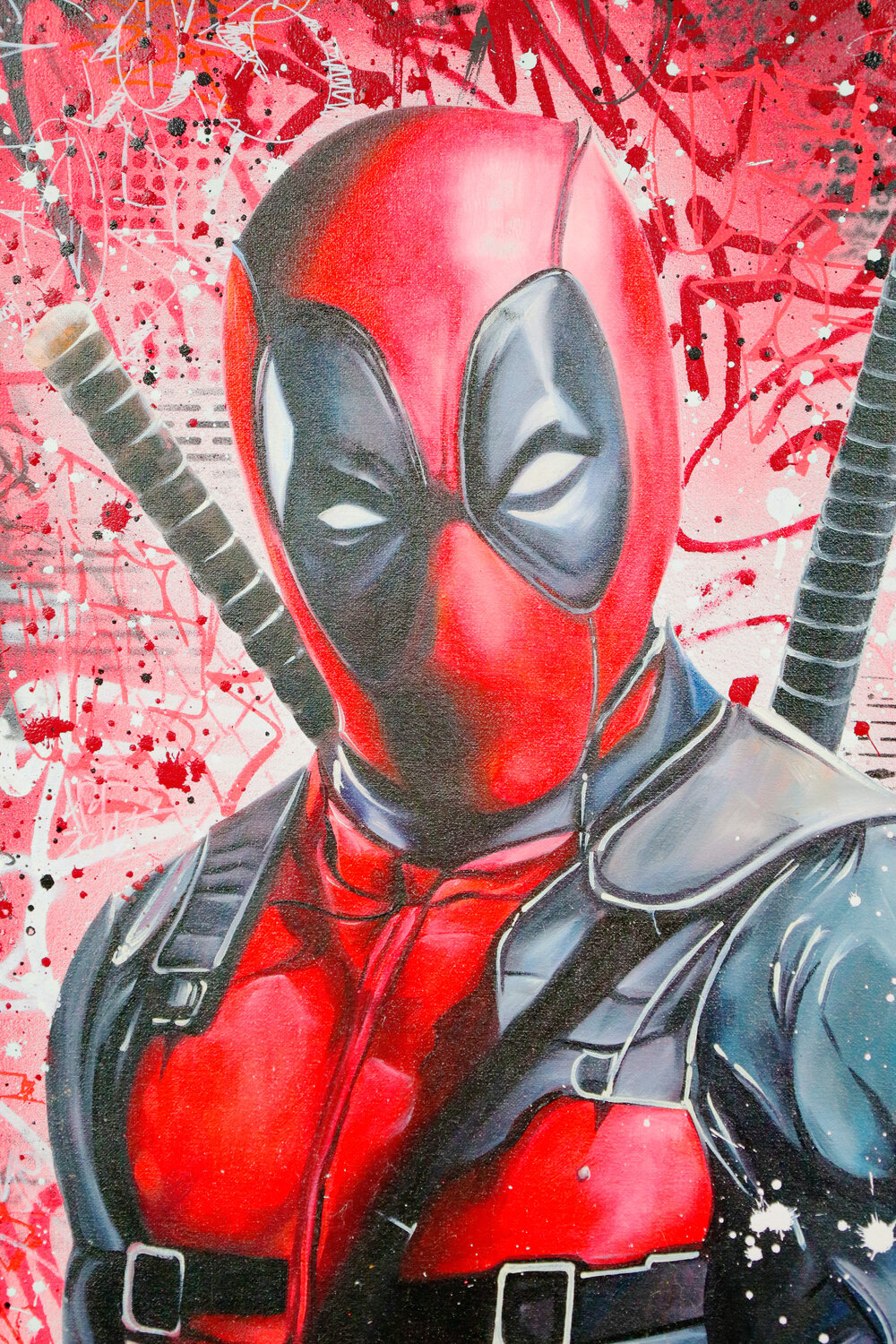 DEADPOOL ART by Vincent Bardou (2023) : Painting Acrylic, Oil on Canvas ...