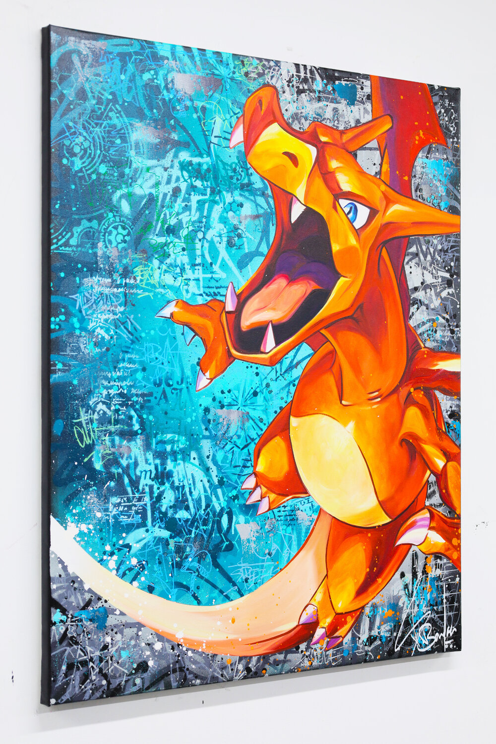 CHARIZARD ART by Vincent Bardou (2023) : Painting Acrylic, Oil on ...