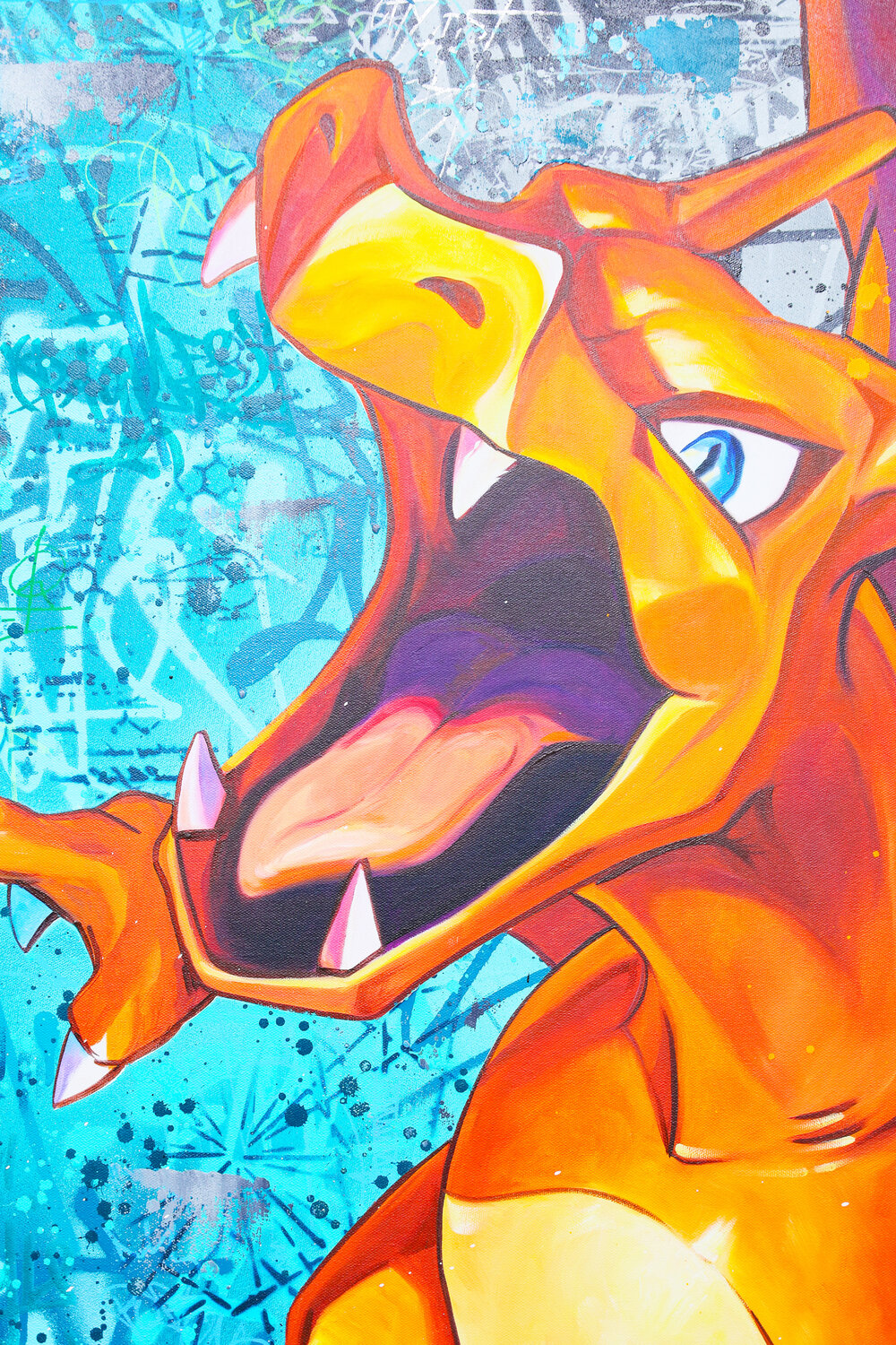 CHARIZARD ART by Vincent Bardou (2023) : Painting Acrylic, Oil on ...