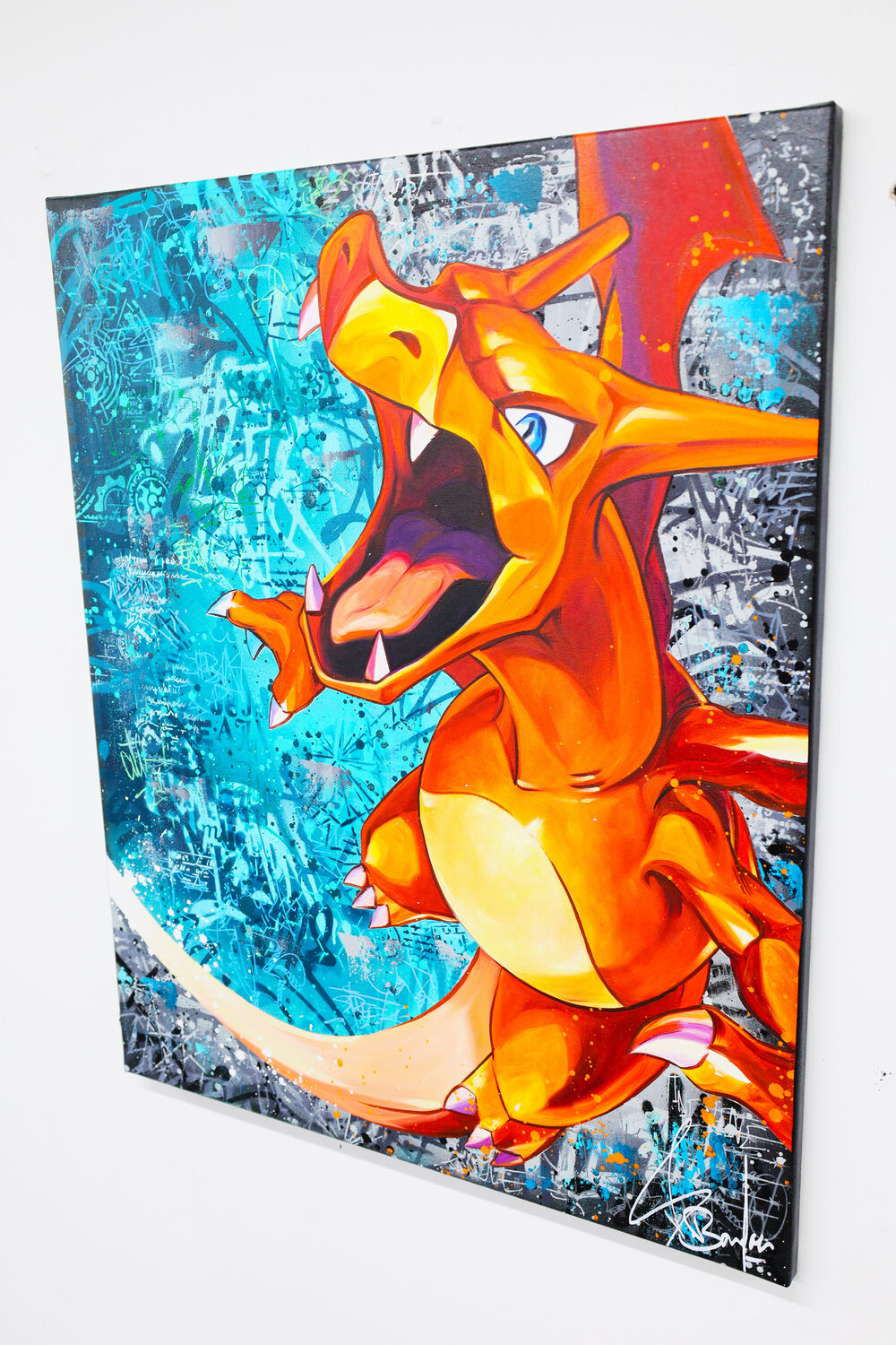 CHARIZARD ART by Vincent Bardou (2023) : Painting Acrylic, Oil on ...