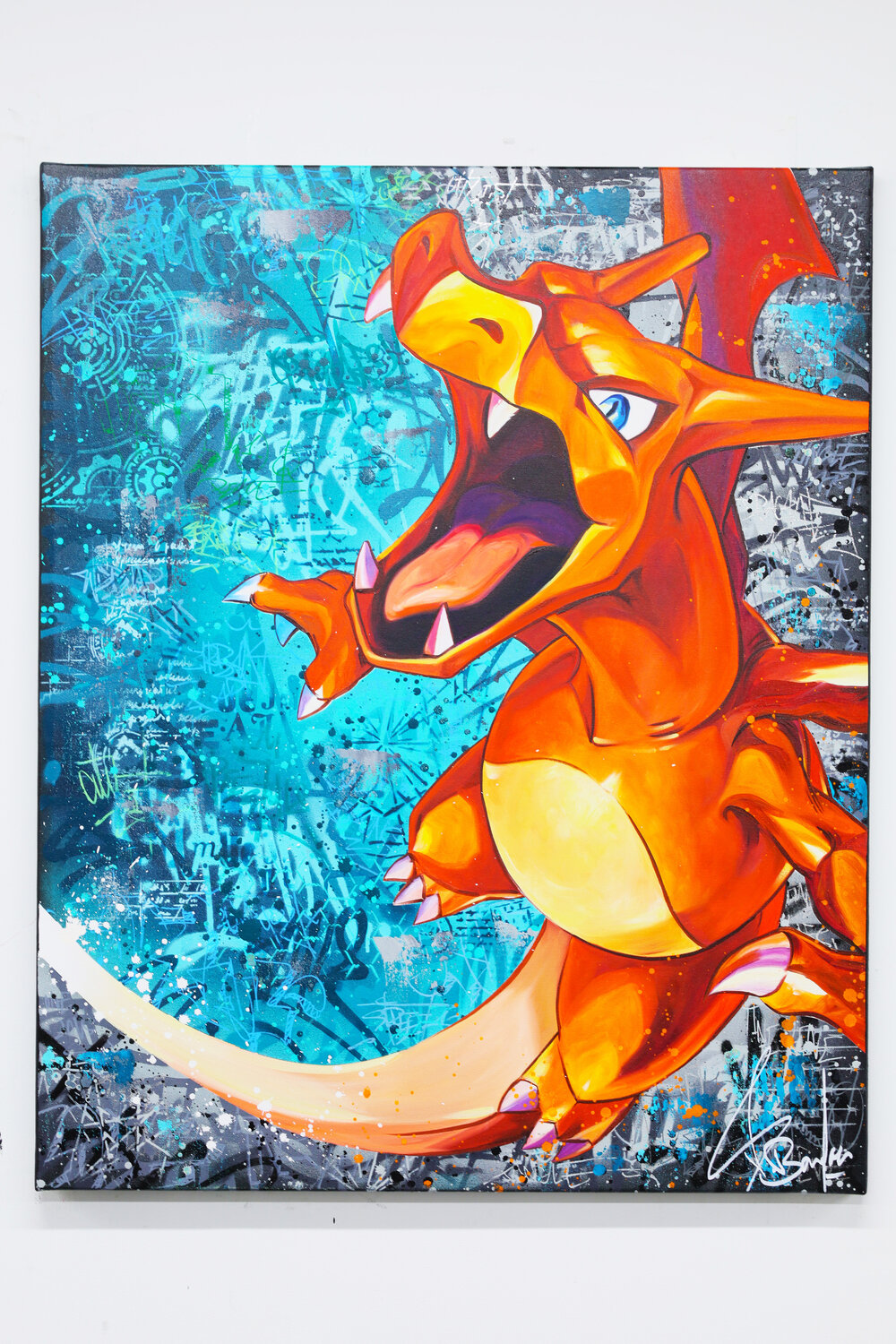CHARIZARD ART by Vincent Bardou (2023) : Painting Acrylic, Oil on ...