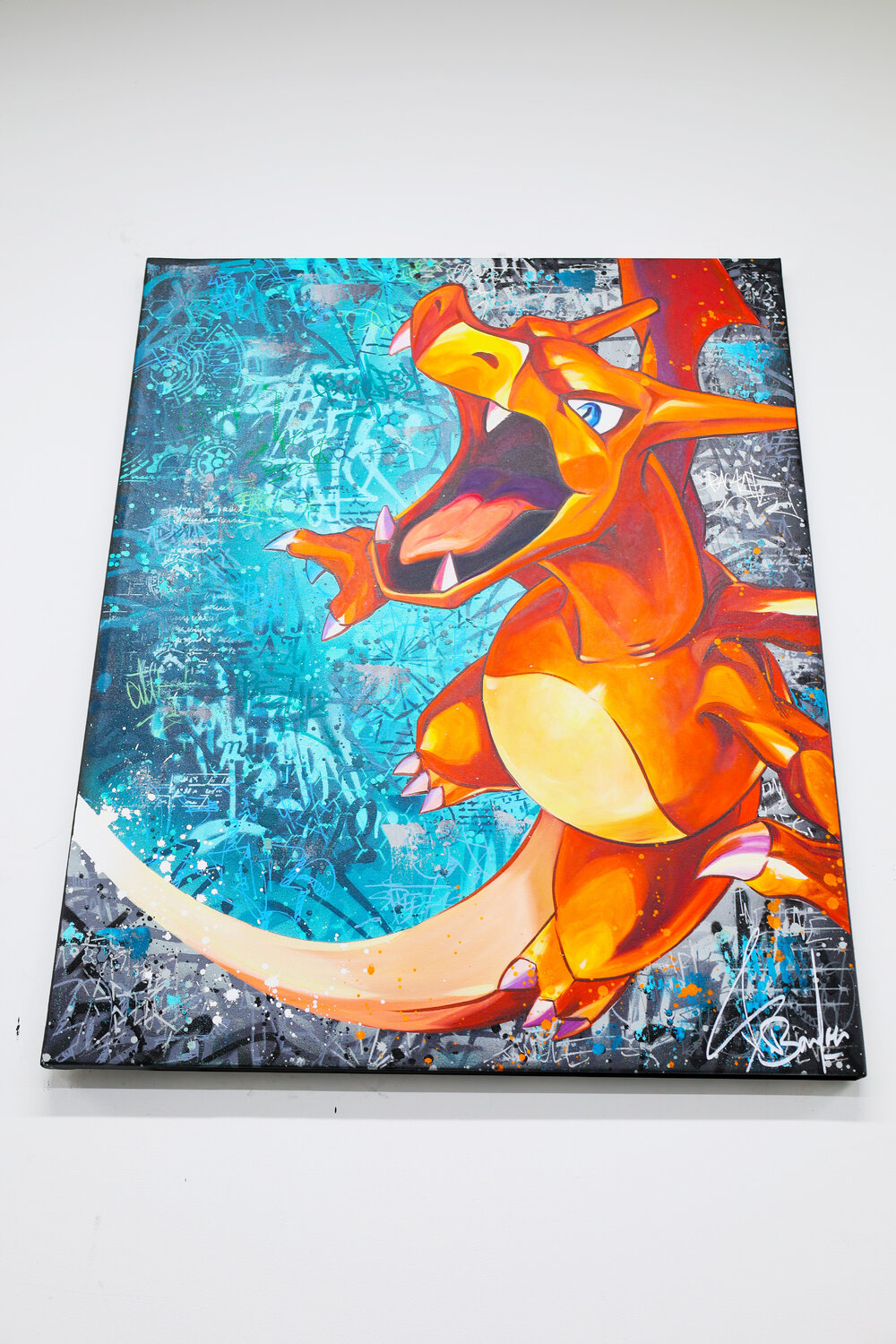 CHARIZARD ART by Vincent Bardou (2023) : Painting Acrylic, Oil on ...