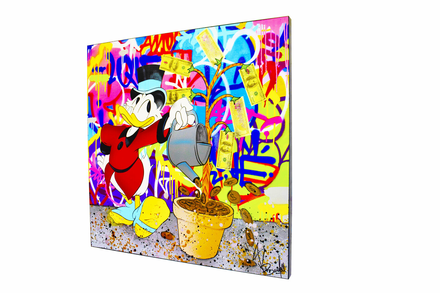 PICSOU MONEY MONEY by Vincent Bardou (2020) : Painting Acrylic, Collage ...