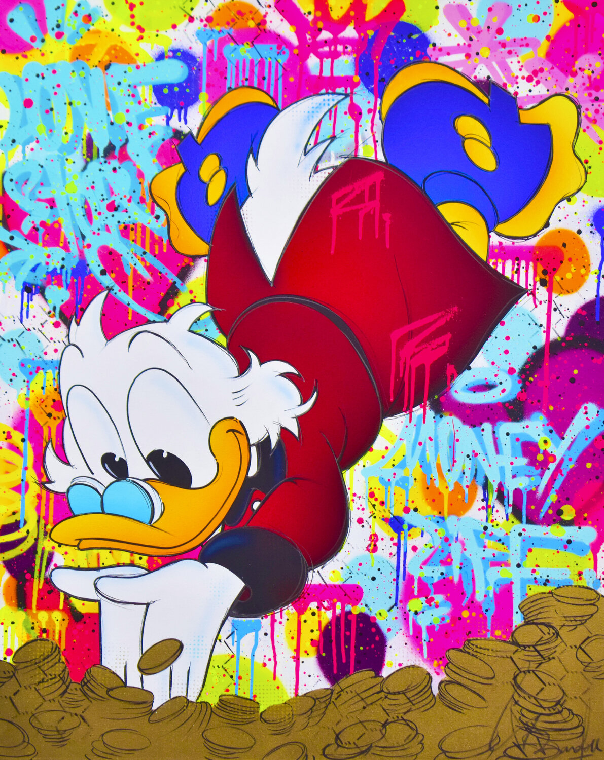 PICSOU MONEY POOL by Vincent Bardou (2022) : Painting Acrylic, Oil on ...