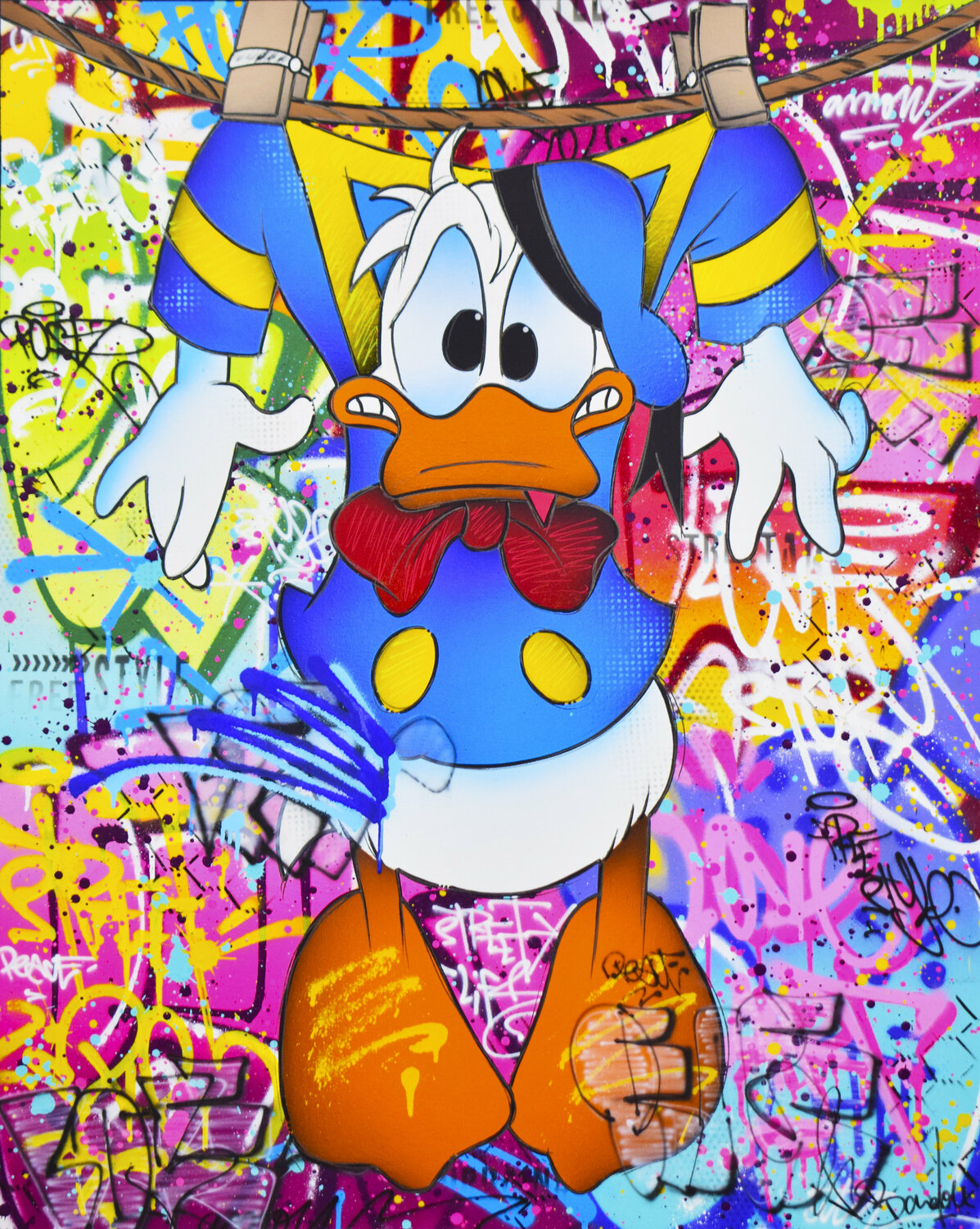 DONALD DUCK by Vincent Bardou (2022) : Painting Acrylic, Graffiti on ...