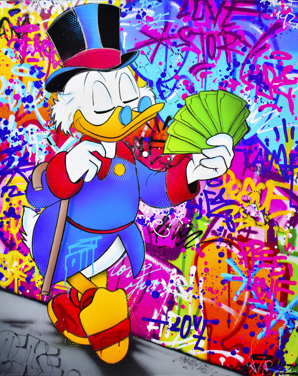 PICSOU MONEY by Vincent Bardou (2022) : Painting Acrylic, Graffiti on ...