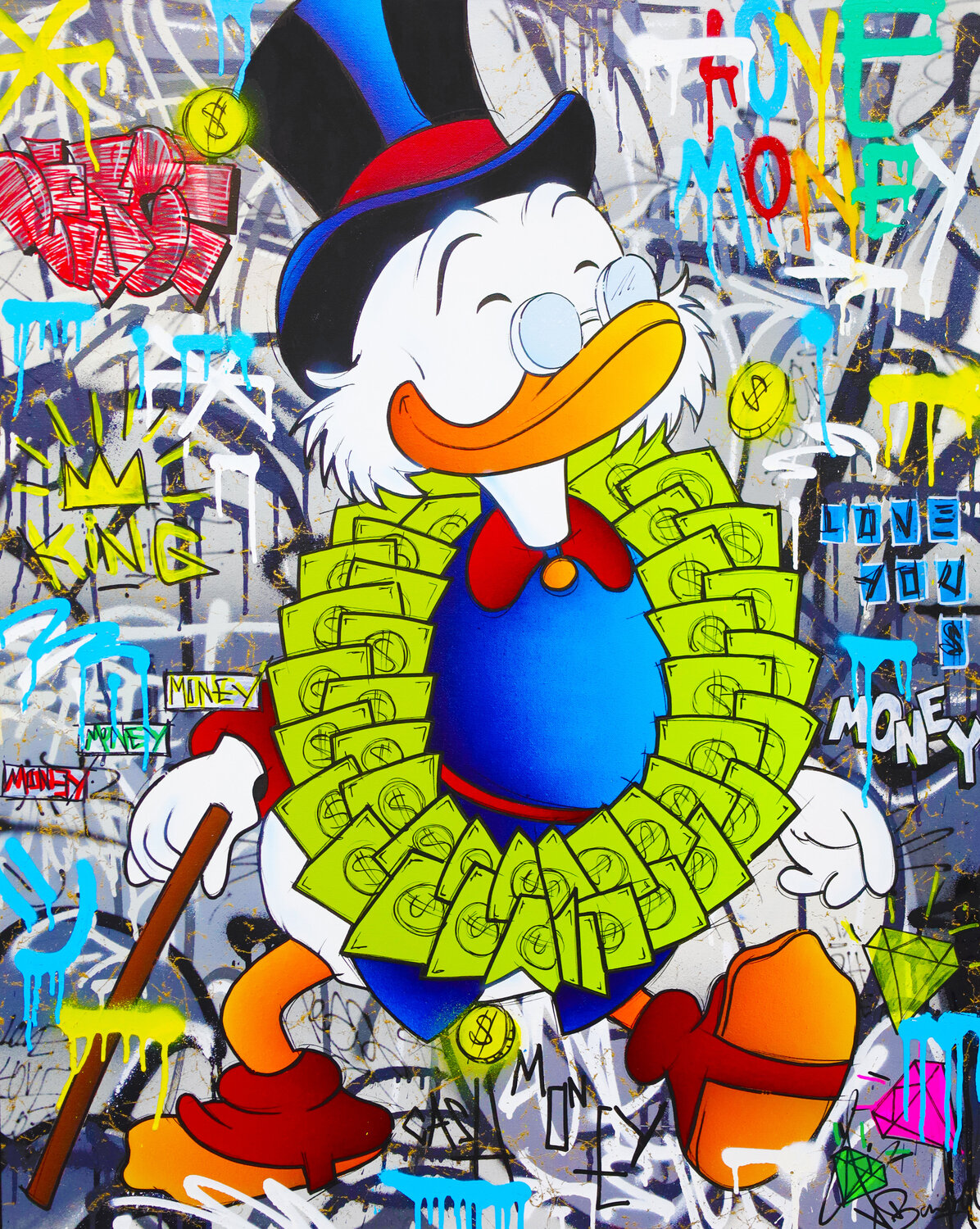 Donald Duck Graffiti Name