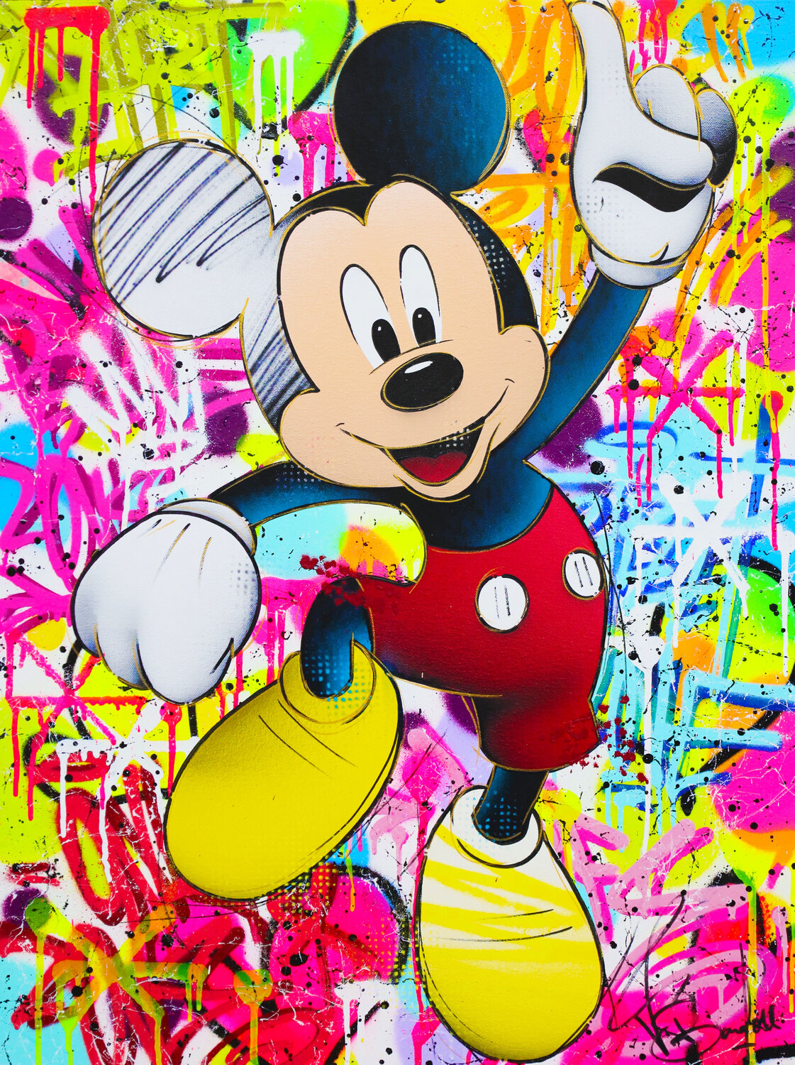 MICKEY MOUSE PAINTING by Vincent Bardou (2023) : Painting Acrylic ...