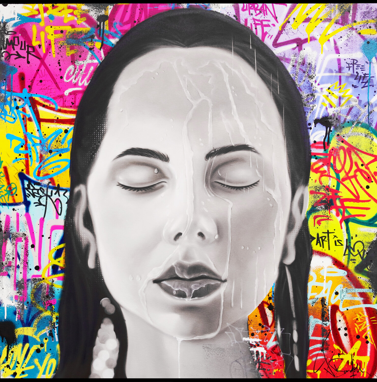TEARS OF URBAN HARMONY de Vincent Bardou (2023) : Peinture Acrylique ...