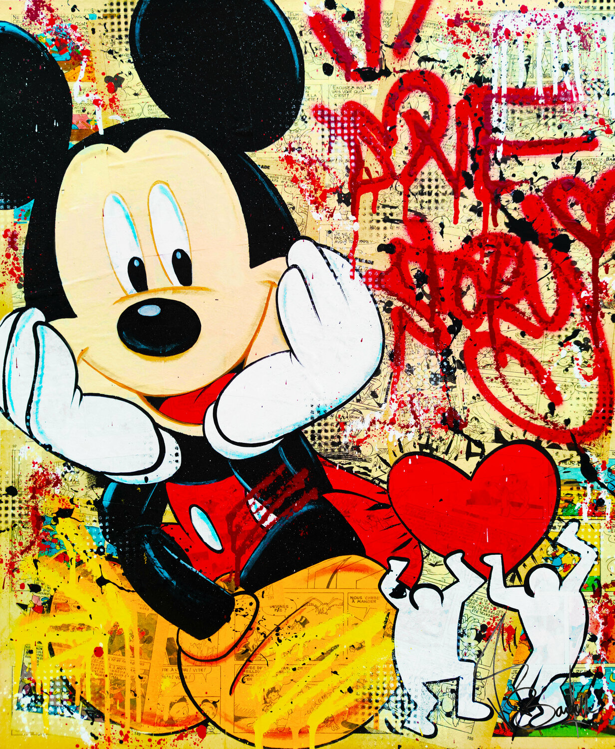 MICKEY & KEITH HARING by Vincent Bardou (2020) : Painting Acrylic ...