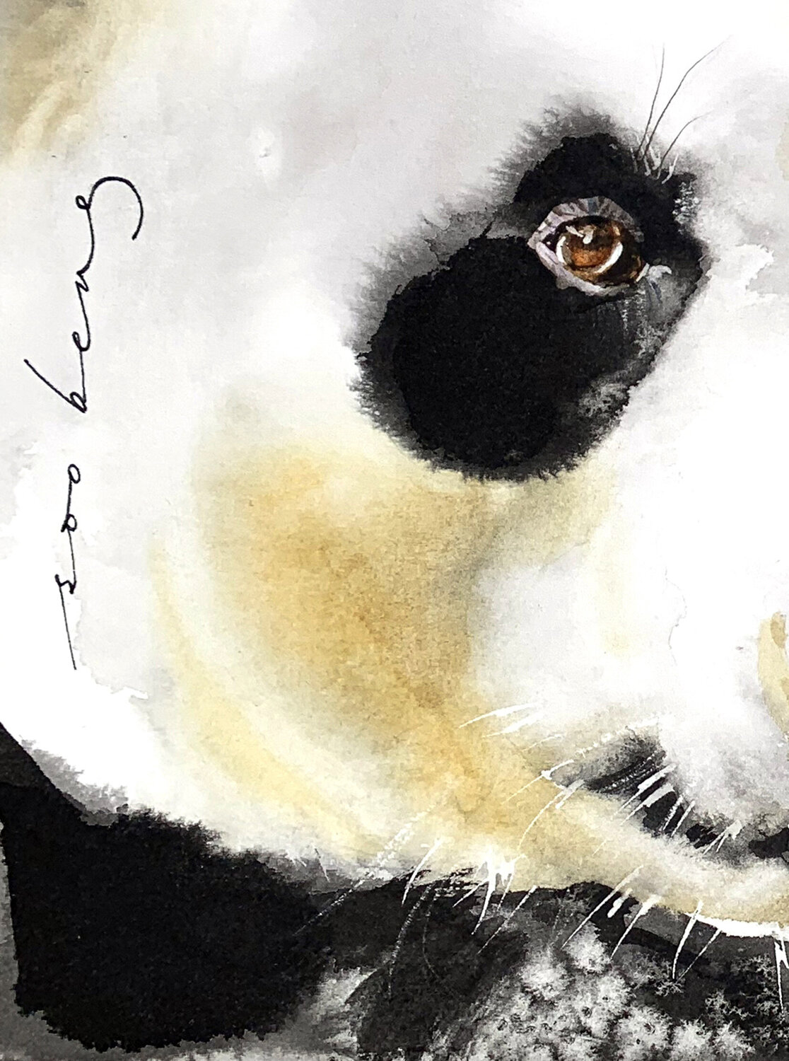Panda Twins by Soo Beng Lim (2023) : Drawing India Ink on Paper - Singulart