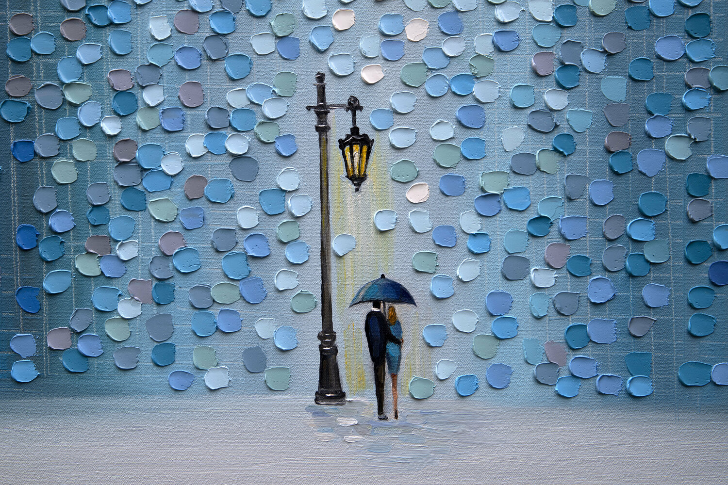 Night Rain by Ekaterina Ermilkina (2021) : Painting Oil on Canvas ...