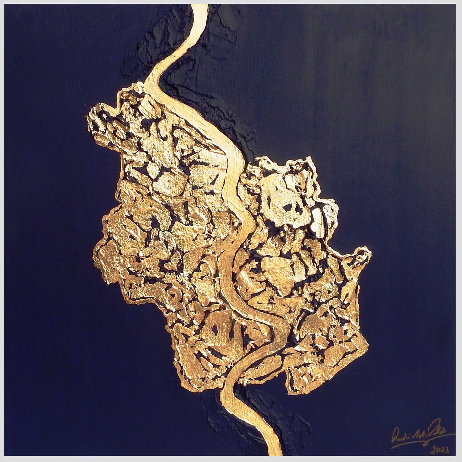 Köln...die Stadt am Rhein von Rudi Art Peters (2023): Malerei Acryl ...