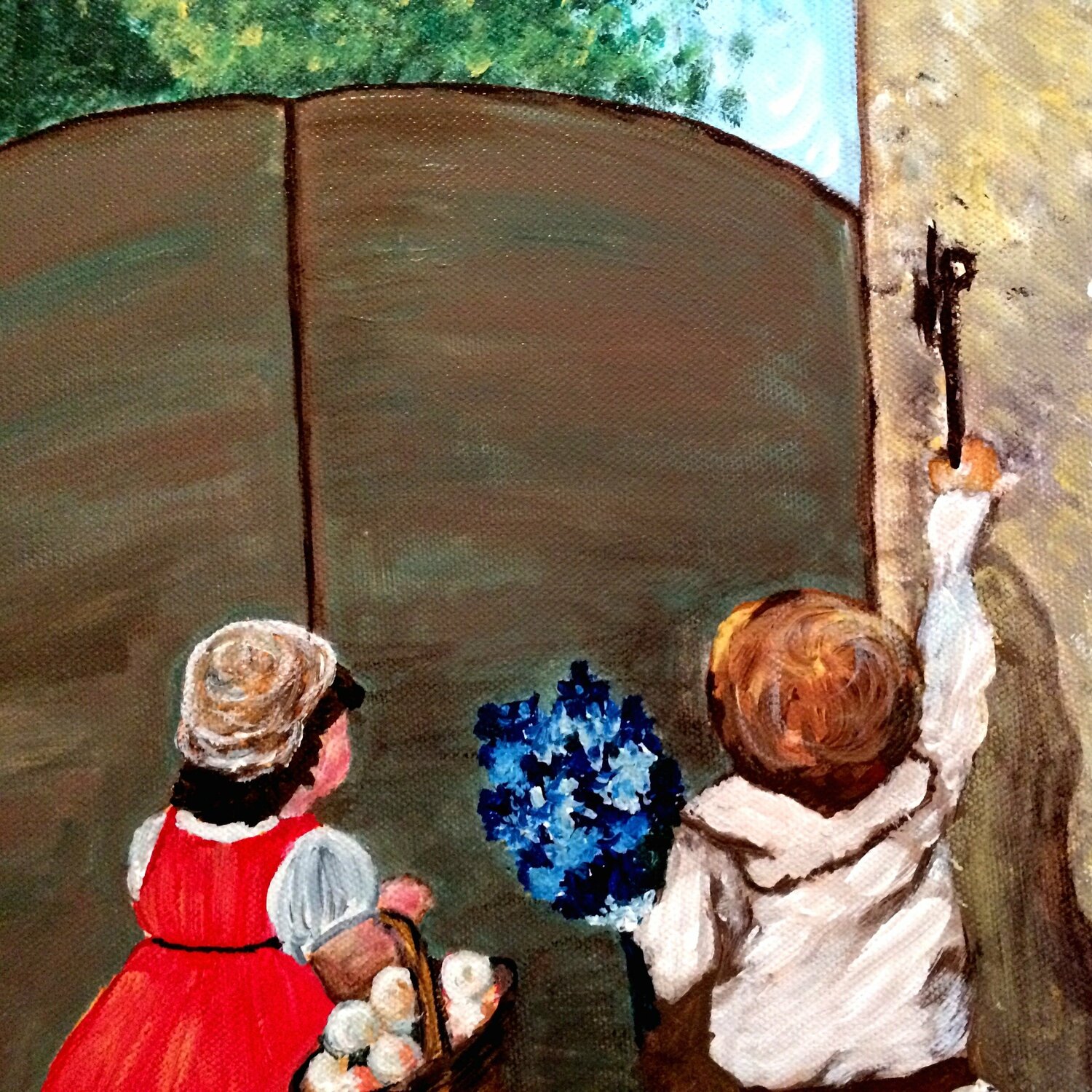 Children by Elena Parau (2010) : Painting Acrylic, Colored Pencil on ...