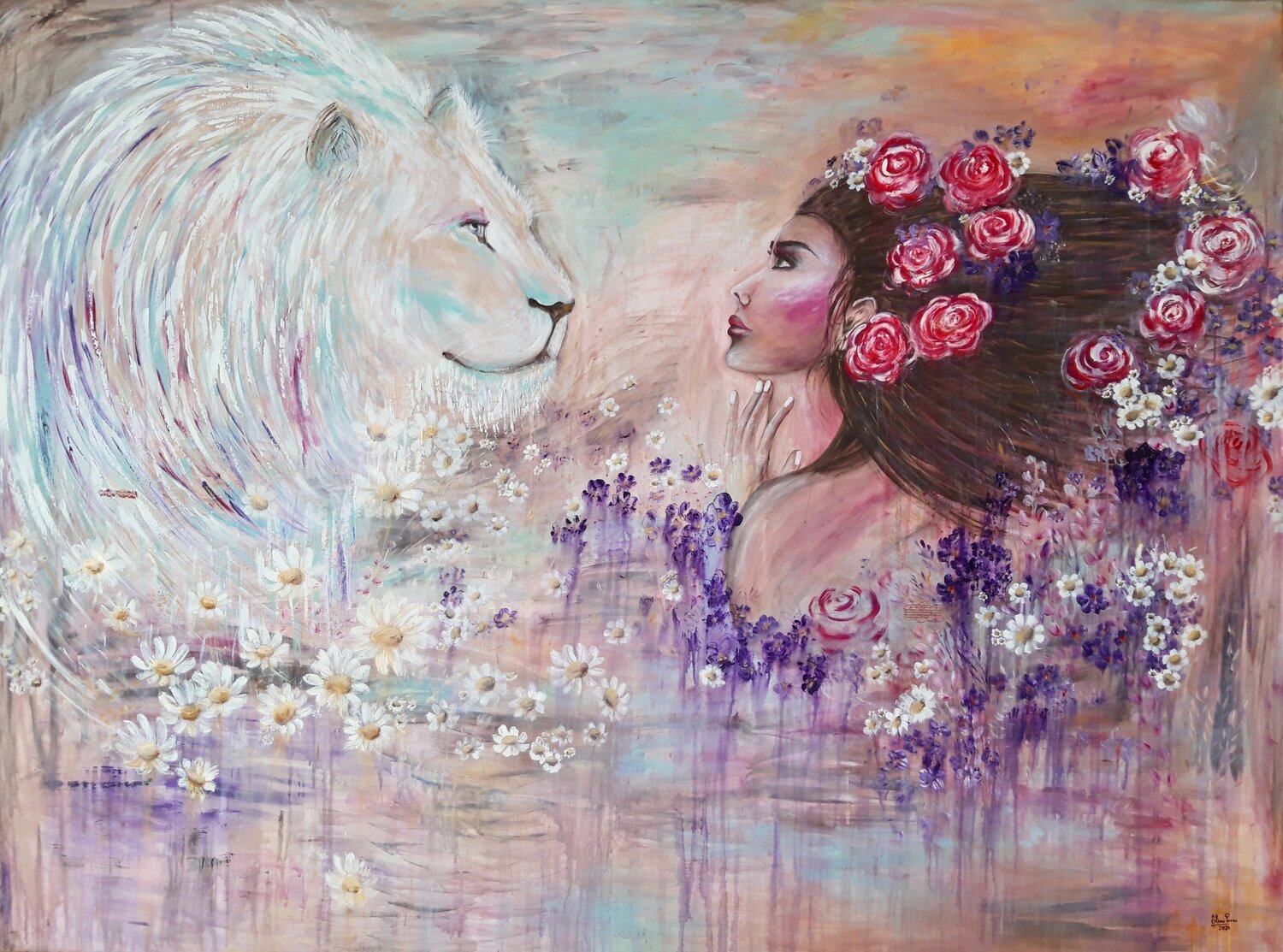 Yo soy luz divina, yo soy luz eterna by Elena Parau (2024) : Painting ...