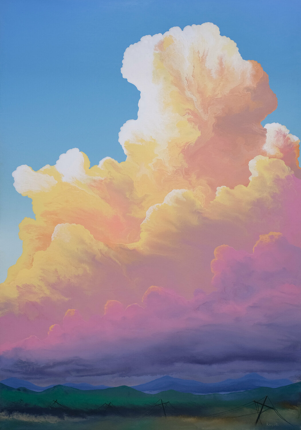 Sunset clouds by Roque Reyes (2021) : Painting Acrylic on Canvas ...