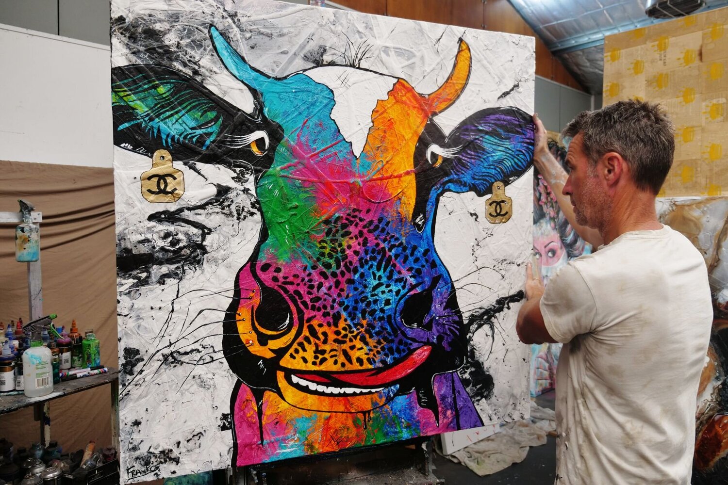 C.C. Steerling 120cm x 120cm by Franko (2022) : Painting Acrylic, Oil ...