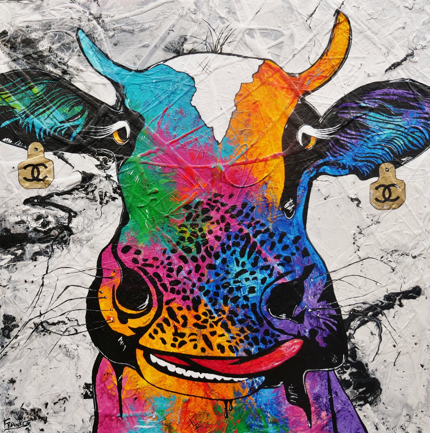 C.C. Steerling 120cm x 120cm by Franko (2022) : Painting Acrylic, Oil ...