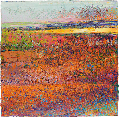 Abstrakte Landschaft mit halbem Horizont by Michael Freudenberg (2019) : Painting Oil on Canvas ...