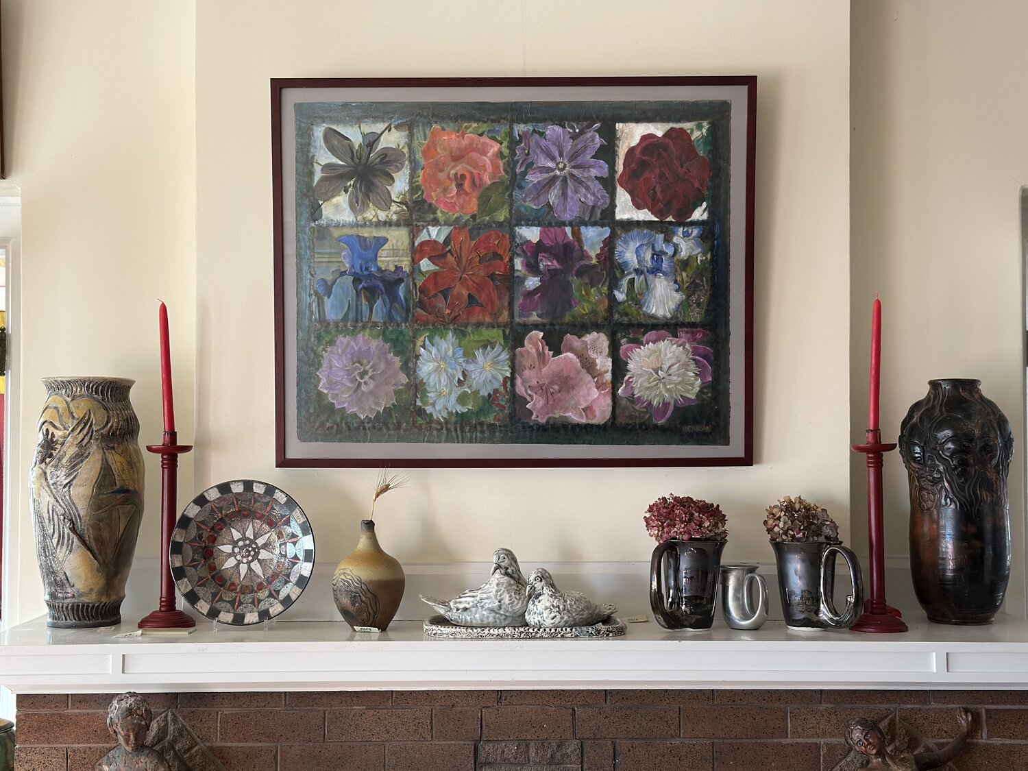 Flower Polyptich by Yonnah Ben Levy (2023) : Painting Acrylic on Paper ...