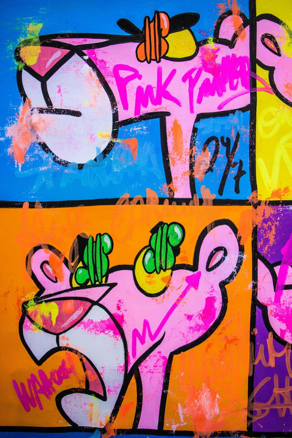 Pink Panther Money Expressions Pop Art by Carlos Pun (2021) : Painting ...