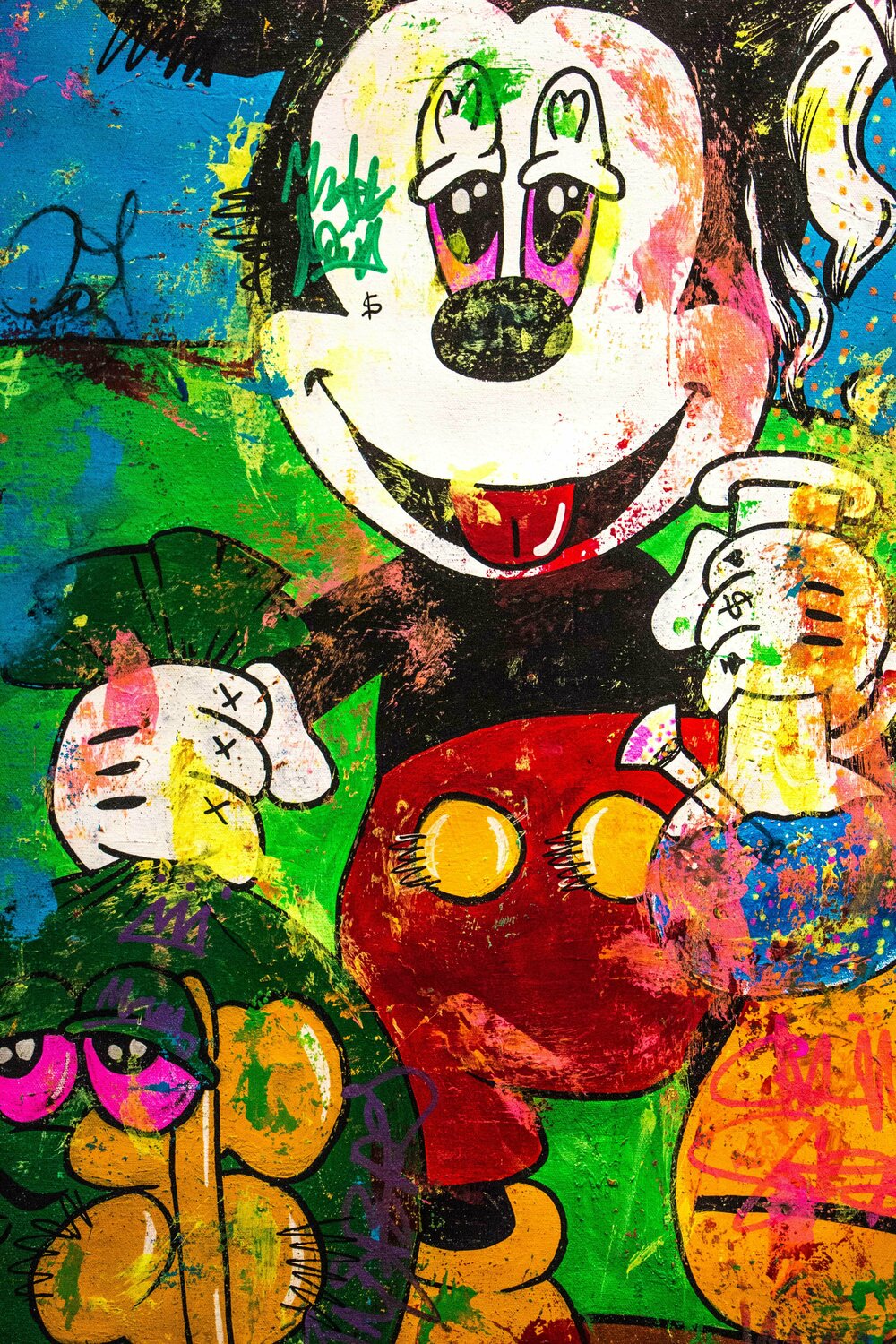 The Chill Hustler ft. Mickey Mouse by Carlos Pun (2021) : Painting ...