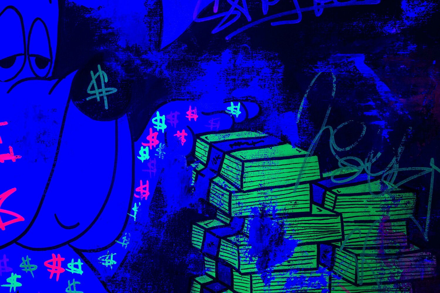 300k cash pile ft. Droopy by Carlos Pun (2020) : Painting Acrylic ...