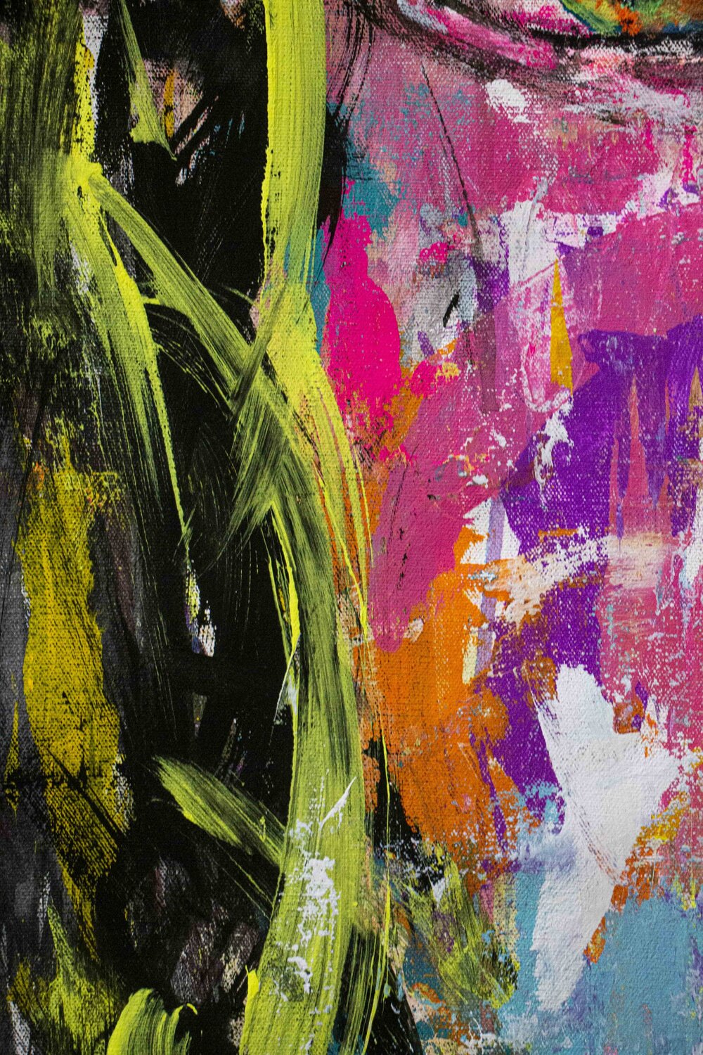 Eye dont lie - girl portrait series von Carlos Pun (2023): Malerei Acryl, Graffiti auf Leinwand ...