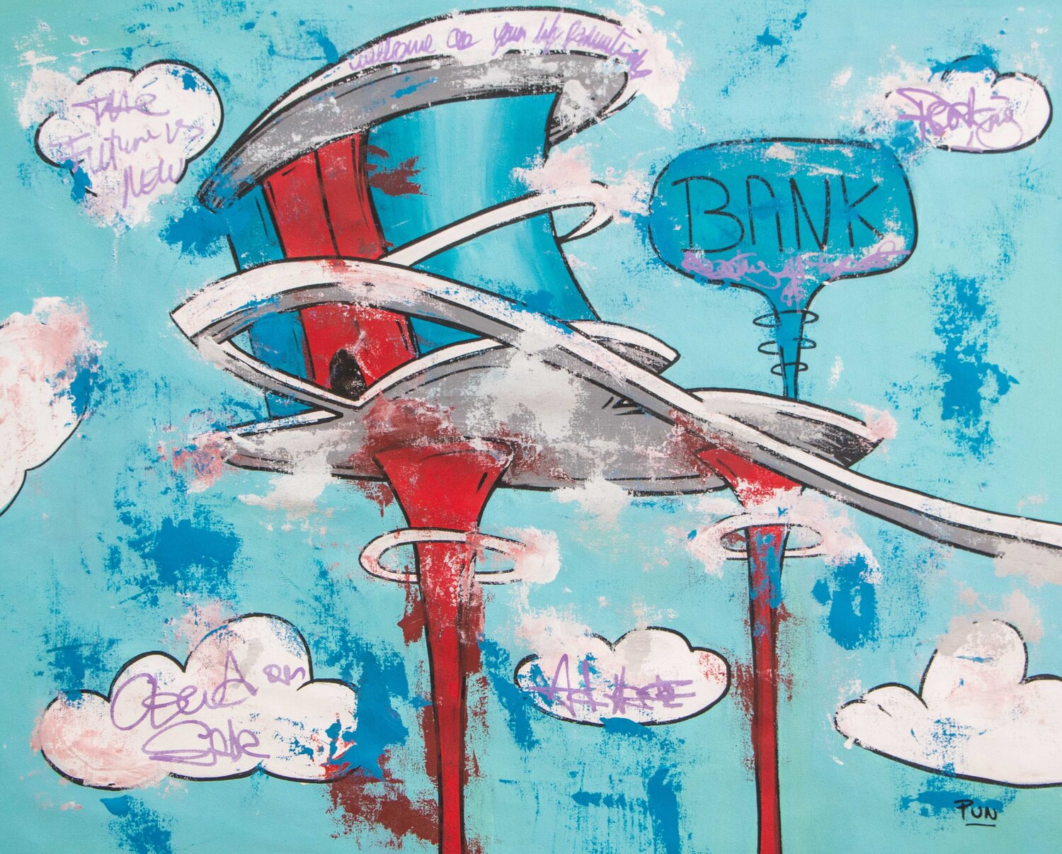 The Jetsons Bank by Carlos Pun (2022) : Painting Acrylic, Graphite on ...
